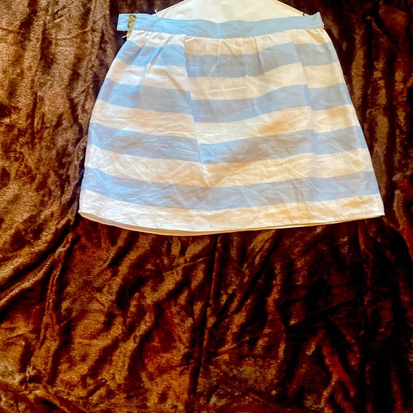 Kenar | Skirts | Light Blue And White Linen Mini Skirt | Poshmark